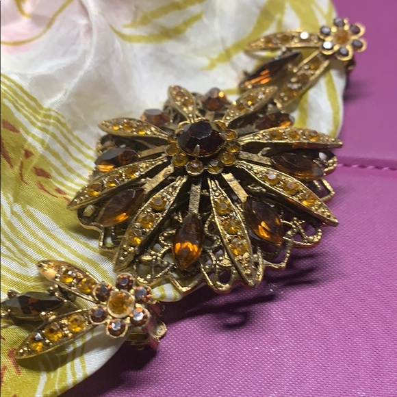 selin | Jewelry | Vintage Selini Brooch With Clip On Earrings | Poshmark